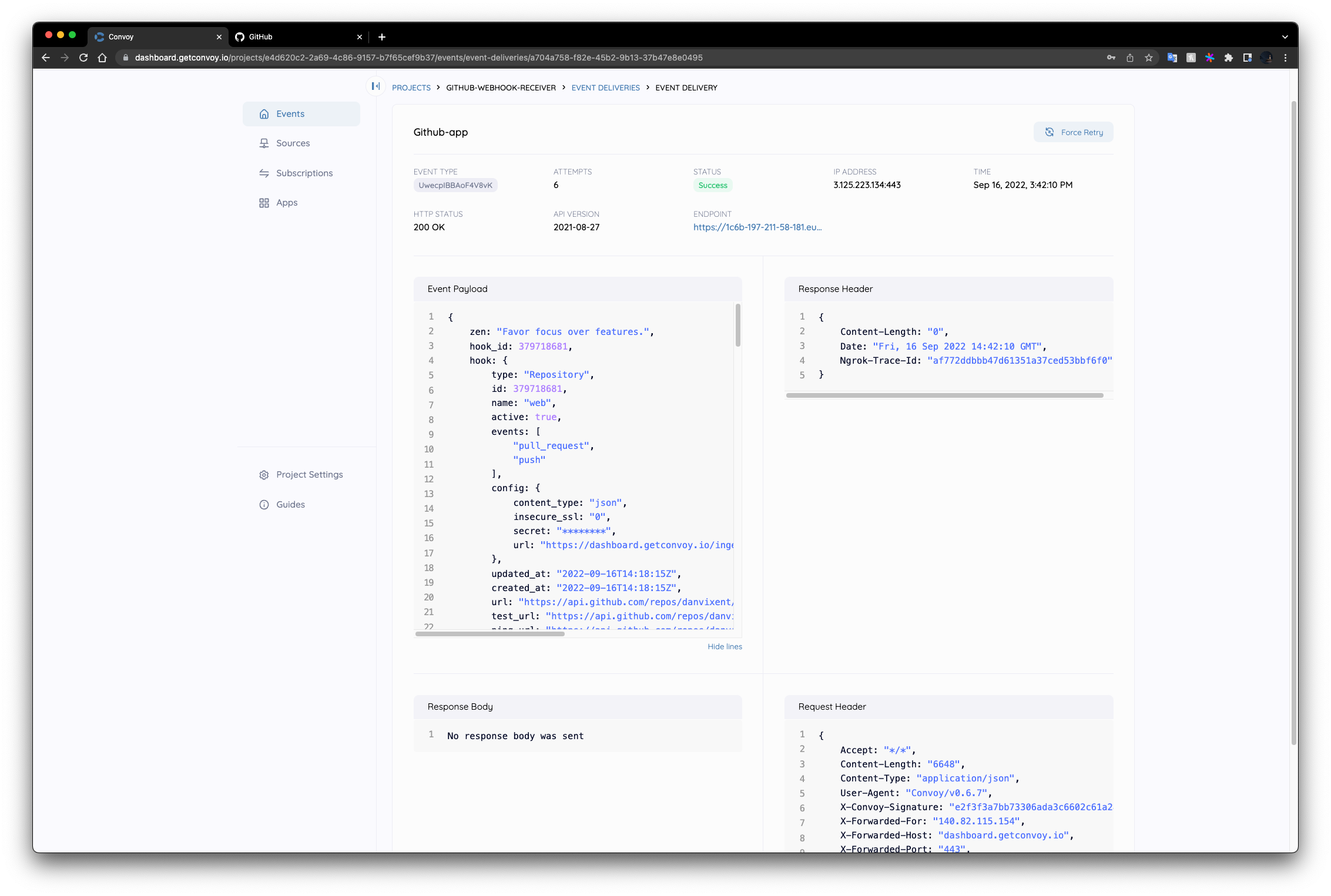 Receiving Webhooks From Github With Convoy The Webhooks Blog